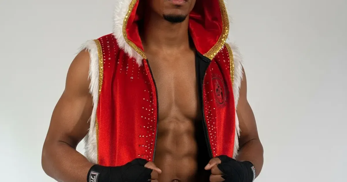 Custom Boxing Jacket | Side Stripe Design Red Velour with Fur ...