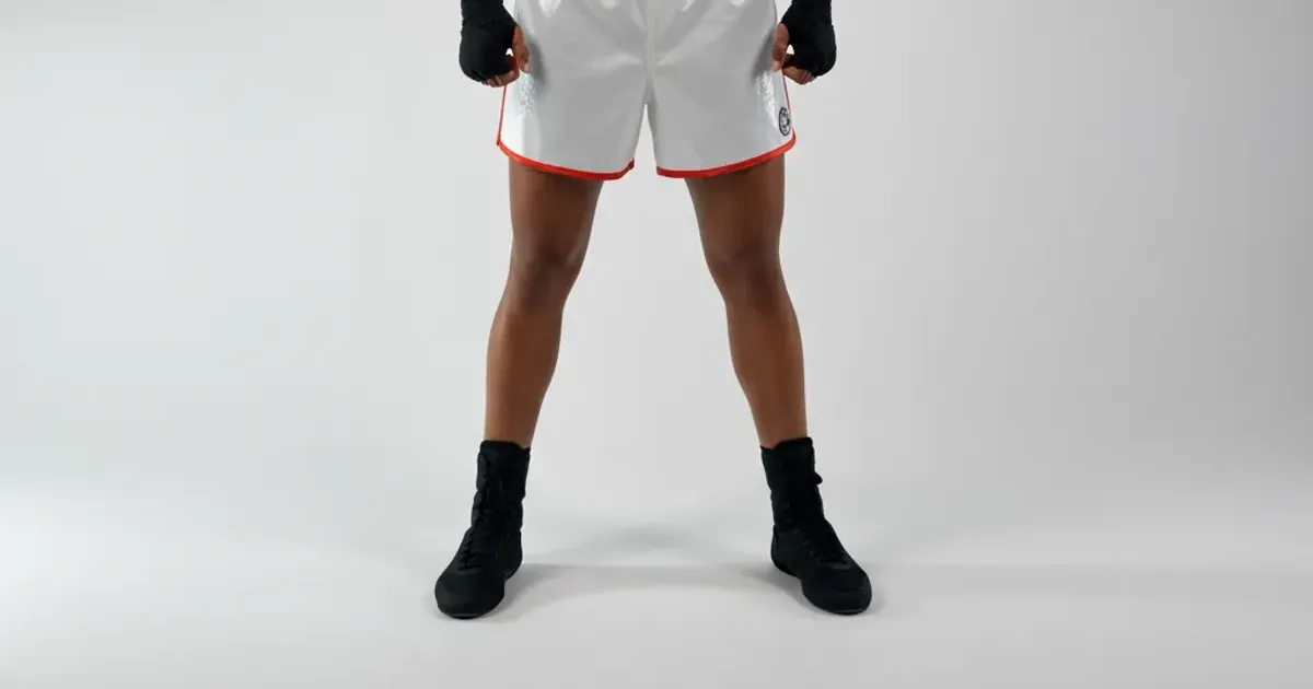 White and Red Boxing Club Kit with Classic Satin Shorts | Gallery ...