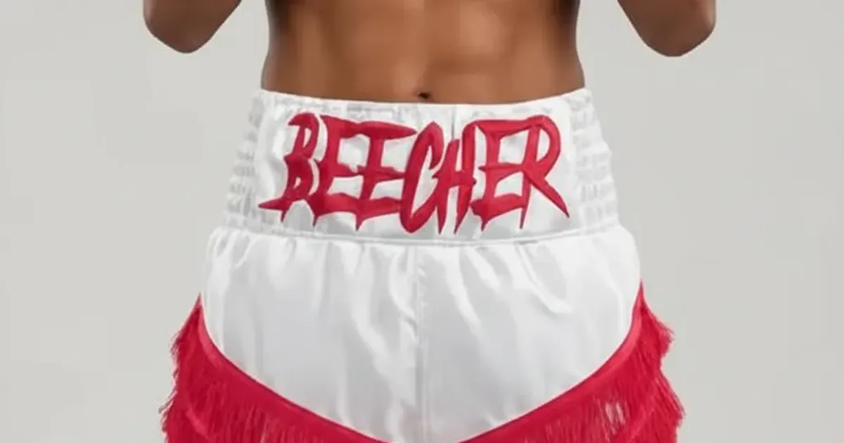 White & Pink Laylah B | Gallery | Custom Boxing Shorts & Trunks ...