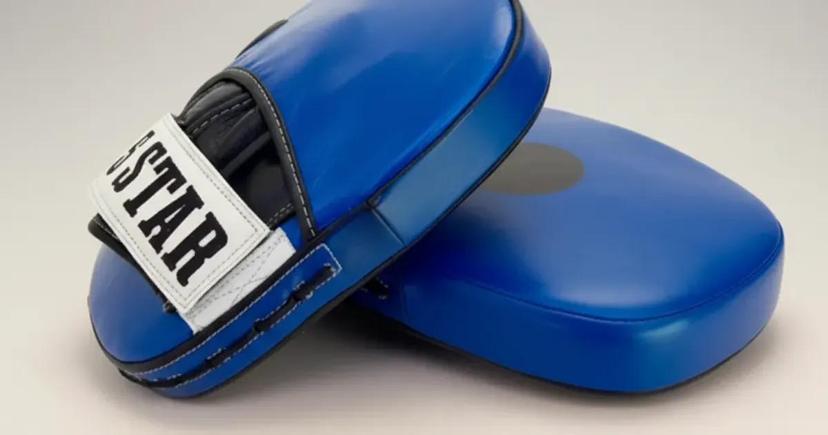 Blue Metallic Custom Boxing Pads | Vegan Leather Focus Pads ...